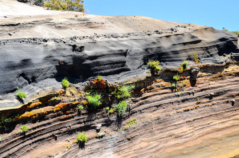 Dry Hardened Volcanic Lava stock image. Image of mountain - 155781473