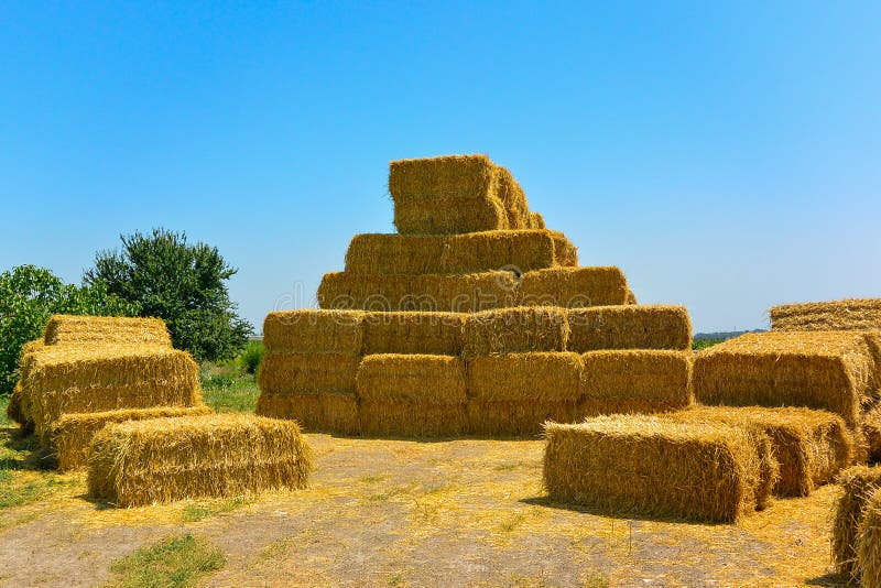 Dry Haystack, Farming Symbol of Harvest Time Stock Photo - Image of ...
