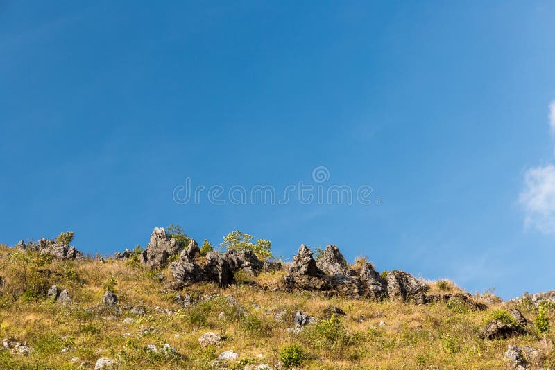 Dry hill with clear sky stock photo. Image of national - 97161468