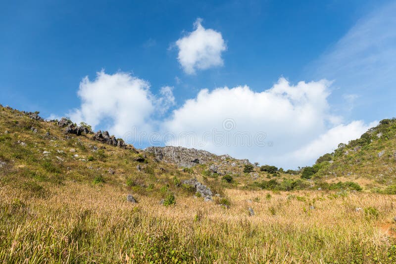 Dry hill with clear sky stock image. Image of travel - 97161561