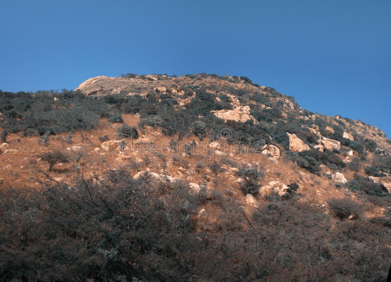 Dry Hills and Fields in the Area of the Deccan Plateau Stock Image ...