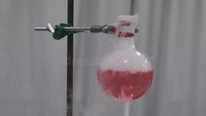 Dry Ice Flask Lab stock video. Video of holder, fuming - 280770217