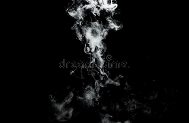 Dry Ice Smoke Floating in the Air, Black Background Stock Image - Image ...