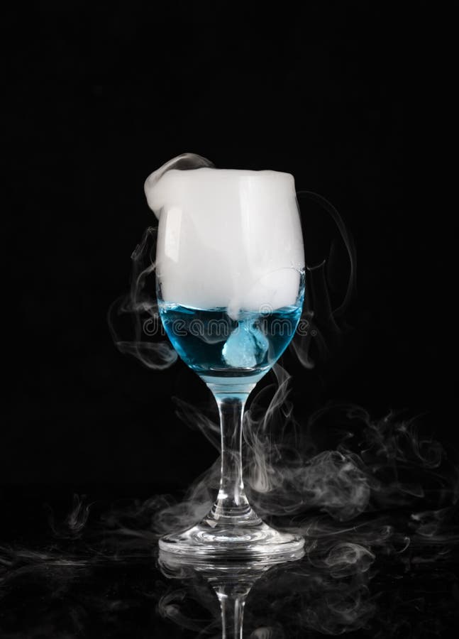 Dry Ice that Vapors in the Liquid Stock Image - Image of lighting ...