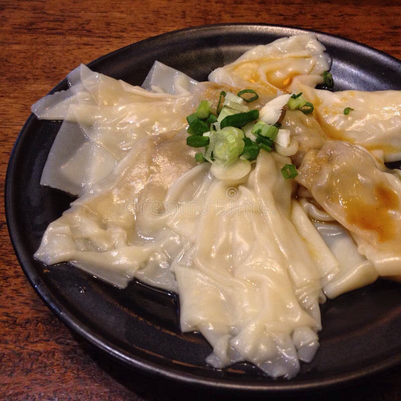 Dry japanese dumplings stock image. Image of pork, serve - 65031957