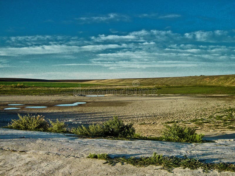 Dry Lake Used Like Accumulation Lake Stock Image - Image of agriculture ...