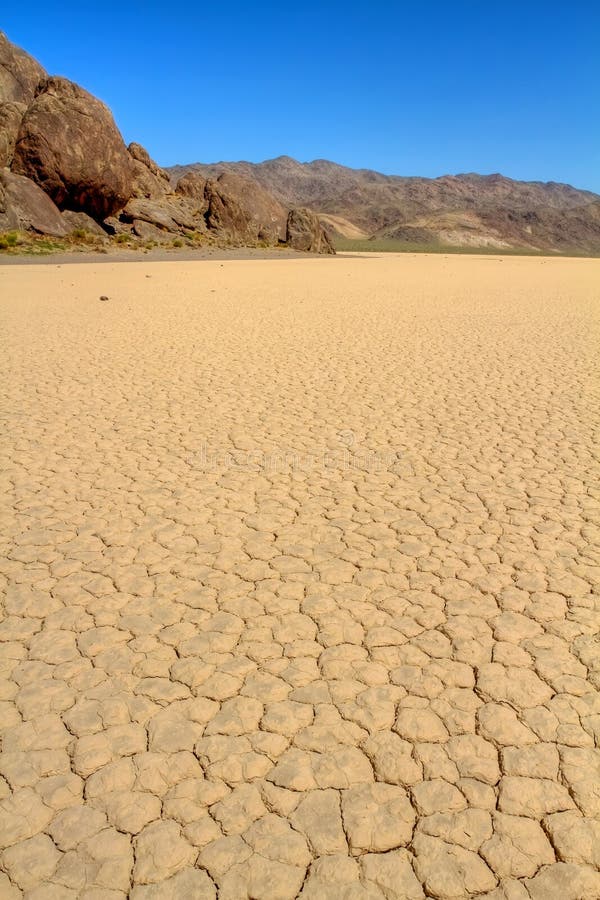 Dry Lake Bed in Death Valley CA Stock Image - Image of ground ...