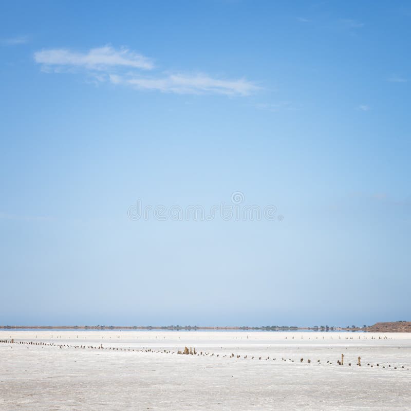 Dry Lake Under Sky with Clouds Stock Photo - Image of soil, salt: 53496242