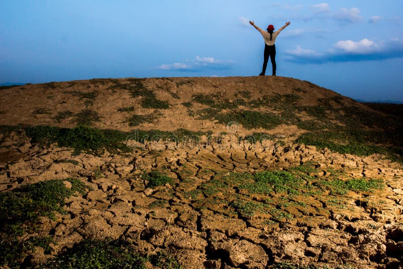 Dry land blue sky freedom stock photo. Image of freedom - 83683946