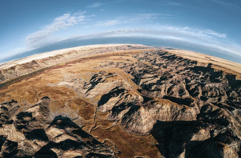 Dry Land with Cliffs and Canyons Aerial View Stock Image - Image of ...
