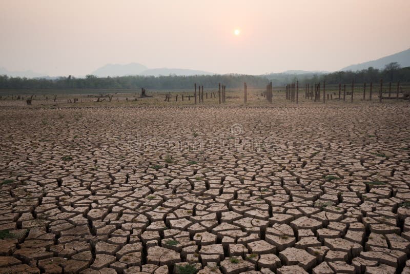 Dry Land Texture with Broken Houses Stock Photo - Image of fishing ...