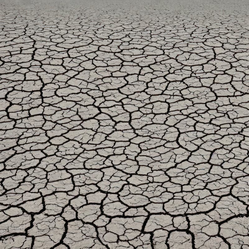 Dry Land in the Village Due To Global Warming Stock Illustration ...