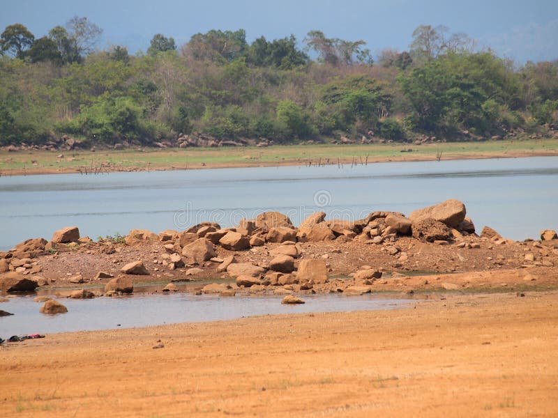 Waterless in Puddle at Desert Land because Drought Disaster Stock Photo ...