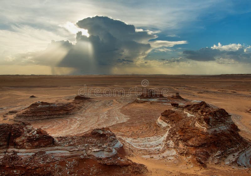 Dry Landscape of Desert that Looks Like Mars, Oman Stock Photo - Image ...
