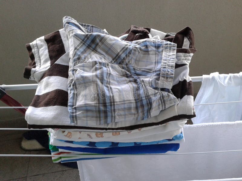 Dry laundry stock photo. Image of washed, laundry, stacked - 42639168