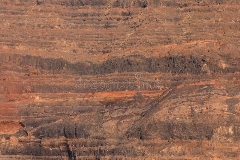 Basaltic Rock Structure among Red Volcanic Soil Stock Photo - Image of ...