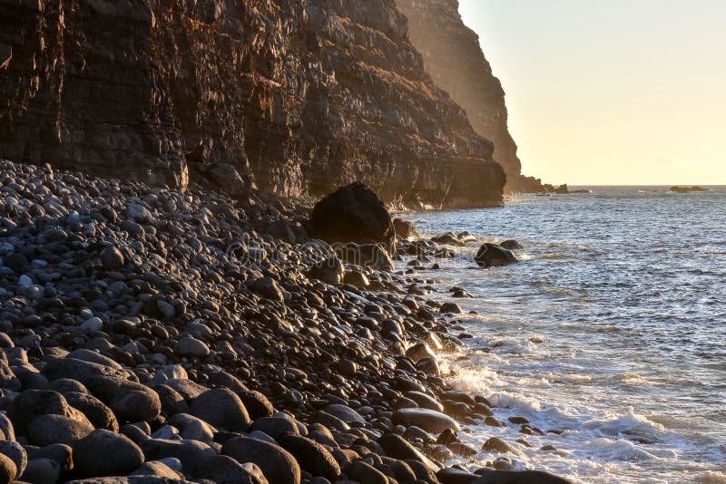 Dry Lava Coast Beach stock image. Image of lava, geology - 173661999