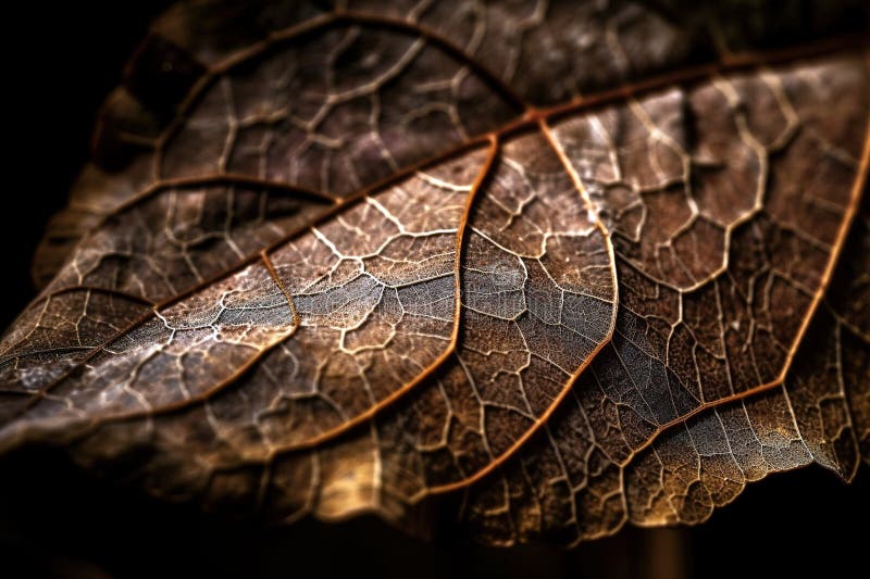 Dry Leaf Super Macro Photography. Textured Background Stock ...