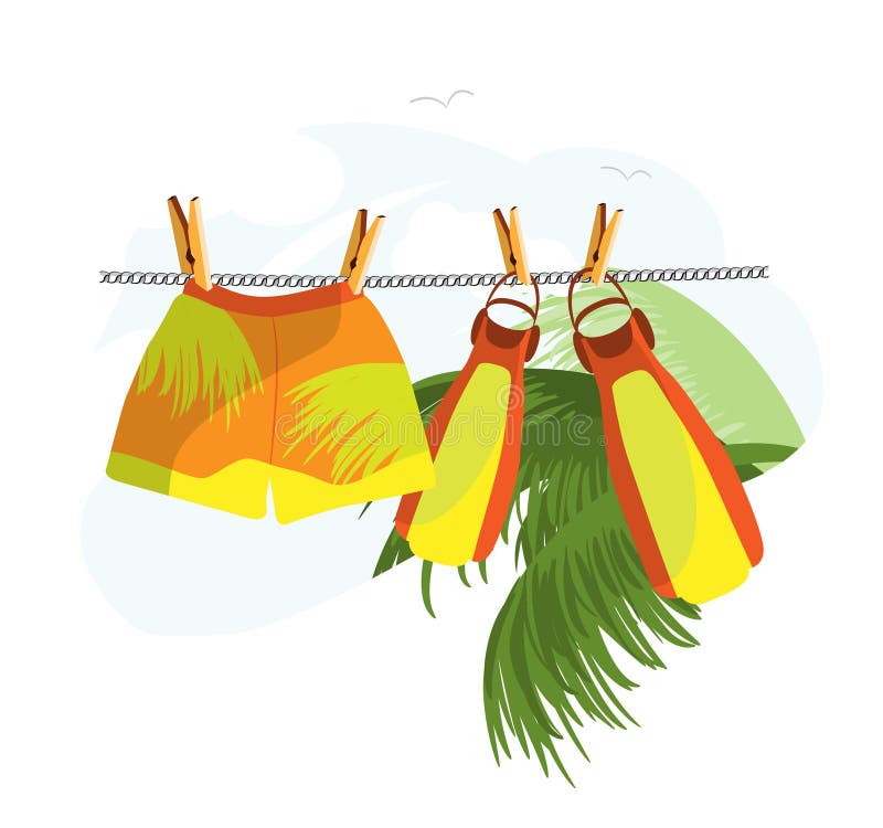 Dry Clothes Sun Stock Illustrations – 683 Dry Clothes Sun Stock ...