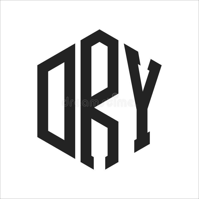 DRY Logo Design. Initial Letter DRY Monogram Logo Using Hexagon Shape ...