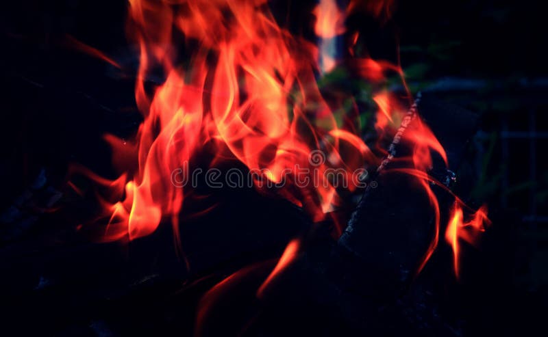 Dry Logs are Burning at the Stake Stock Image - Image of candle, match ...