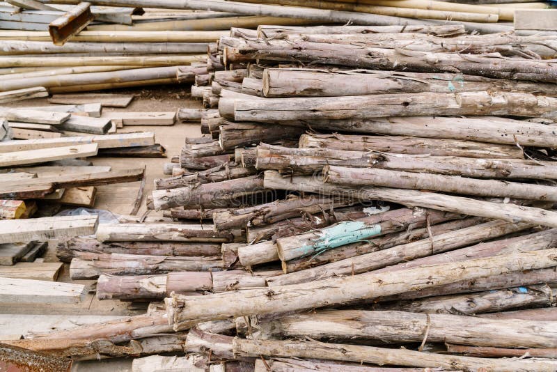 Dry Logs for Laying Work on the Floor. Stock Image - Image of tree ...