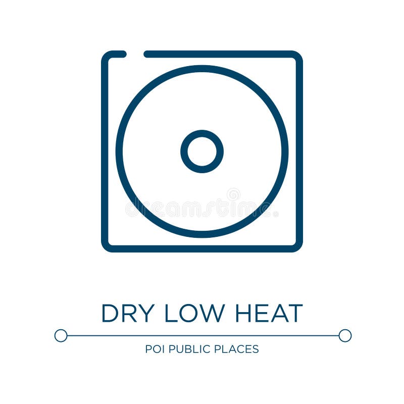Dry Low Heat Icon. Linear Vector Illustration from Laundry Instructions ...