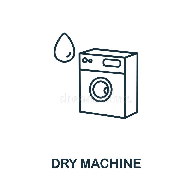 Dry Machine Icon. Simple Illustration from Laundry Collection Stock ...