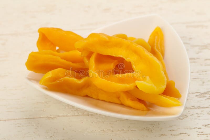 Dry mango chips stock image. Image of fresh, dessert - 111795171