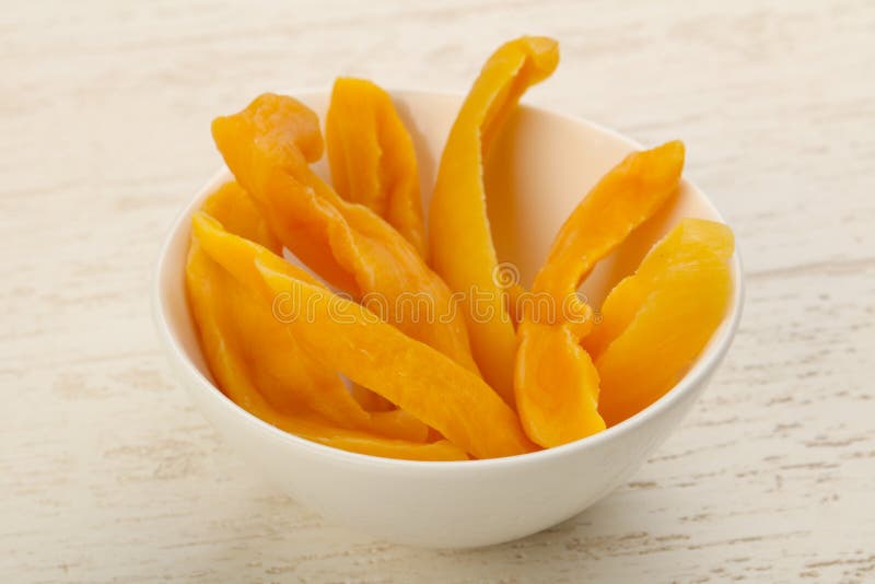 Dry mango chips stock photo. Image of orange, vegetarian - 111927422