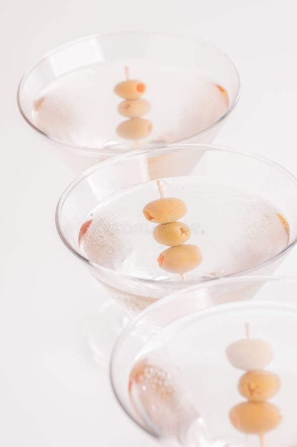 Dry Martini Cocktails Top View Close Up Stock Image - Image of chilled ...