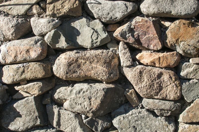 Dry masonry stonewall stock image. Image of masonry, construction ...