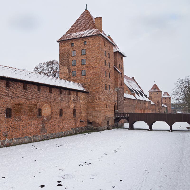 Dry Moat and Gate of the Lower Castle of Malbork Stock Photo - Image of ...