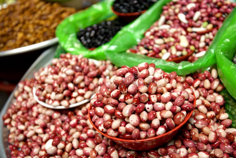 Dry mottled beans stock photo. Image of bowl, legume - 62619262
