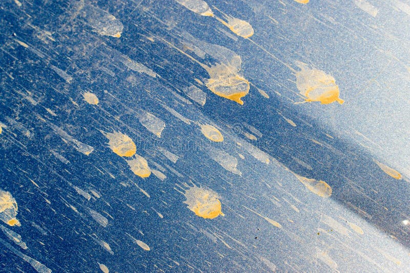 Dry Mud Splashes on Blue Metallic Car Paint Stock Image - Image of ...