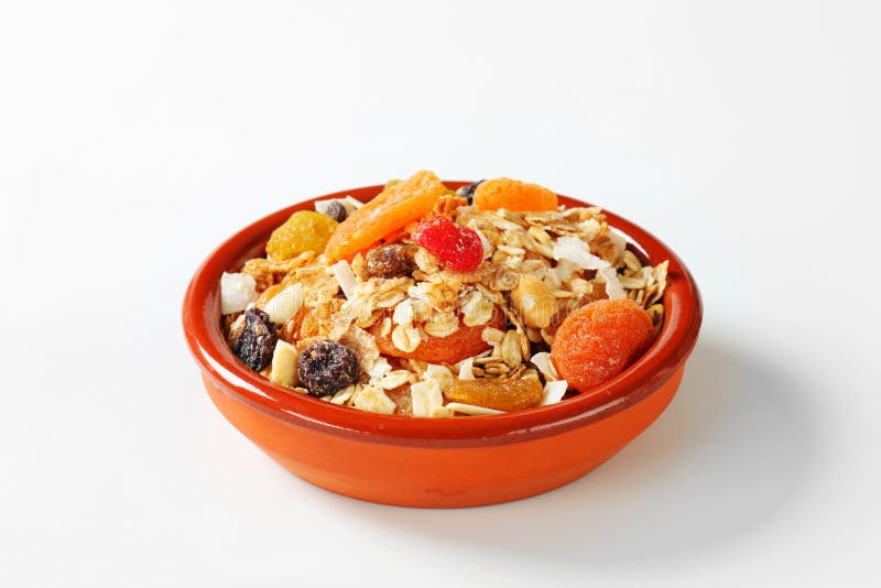 Dry muesli mix stock image. Image of cereal, apricots - 64317867
