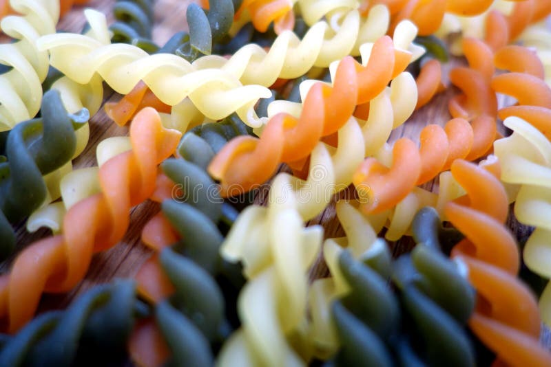 Dry Multi-colored Pasta Close-up with Blur Effect Stock Photo - Image ...