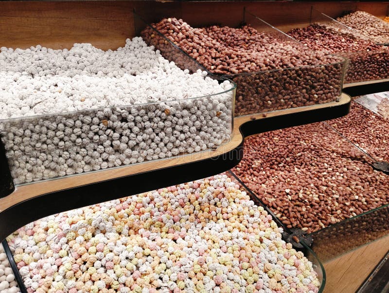 Dry Nuts and Crackers stock image. Image of pretzel - 325037281