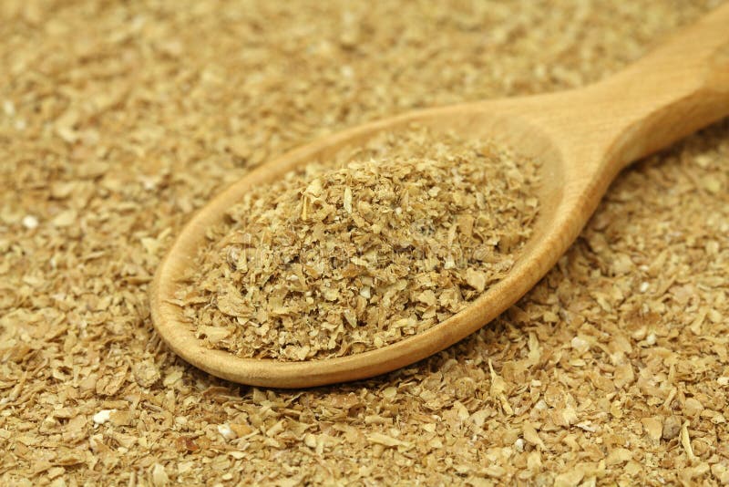 Dry Oat Bran in Wooden Spoon Stock Photo - Image of additive, bran ...