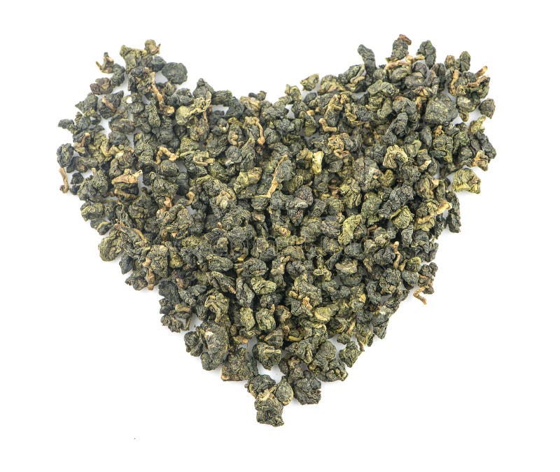 Dry Oolong Tea Leaves an Isolated on White Background Stock Image ...