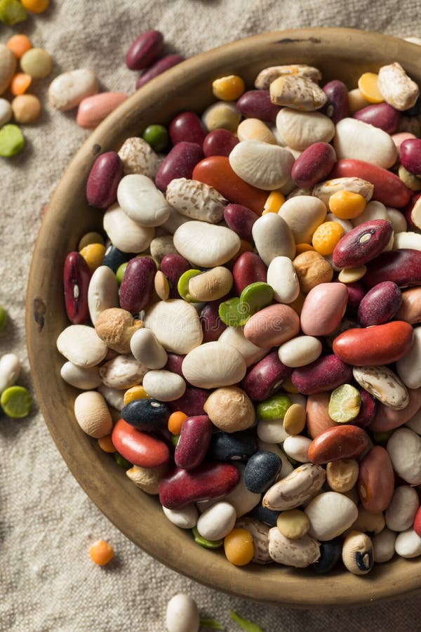 Dry Organic Assorted Bean Mixture Stock Photo - Image of bean, grain ...