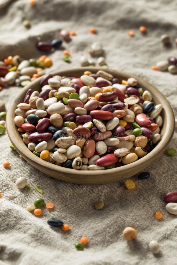 Dry Organic Assorted Bean Mixture Stock Photo - Image of food, soybean ...