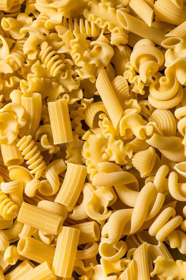 Dry Organic Assorted Italian Pasta Stock Photo - Image of macaroni ...