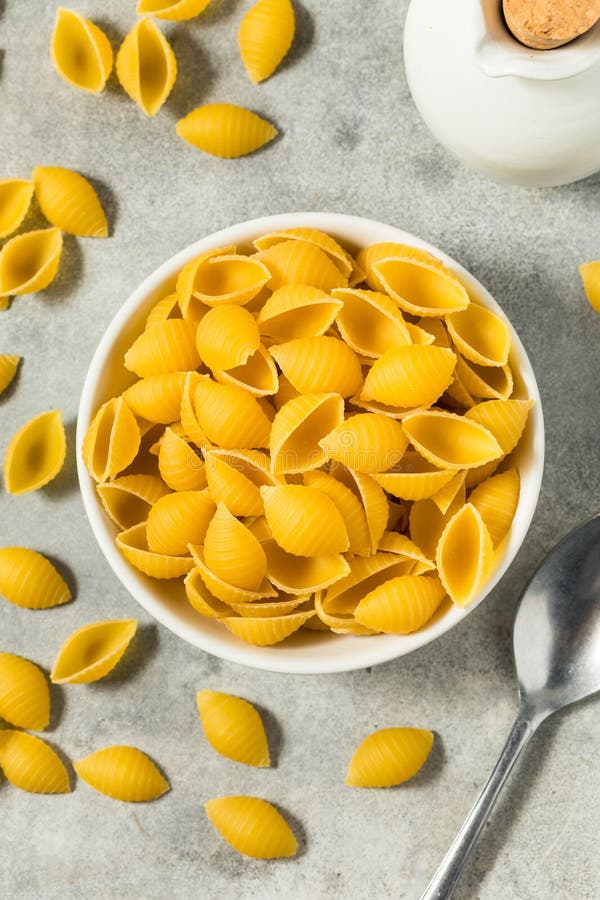 Dry Organic Conchiglie Pasta Shells Stock Photo - Image of macaroni ...