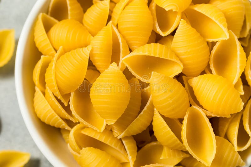 Dry Organic Conchiglie Pasta Shells Stock Photo - Image of healthy ...
