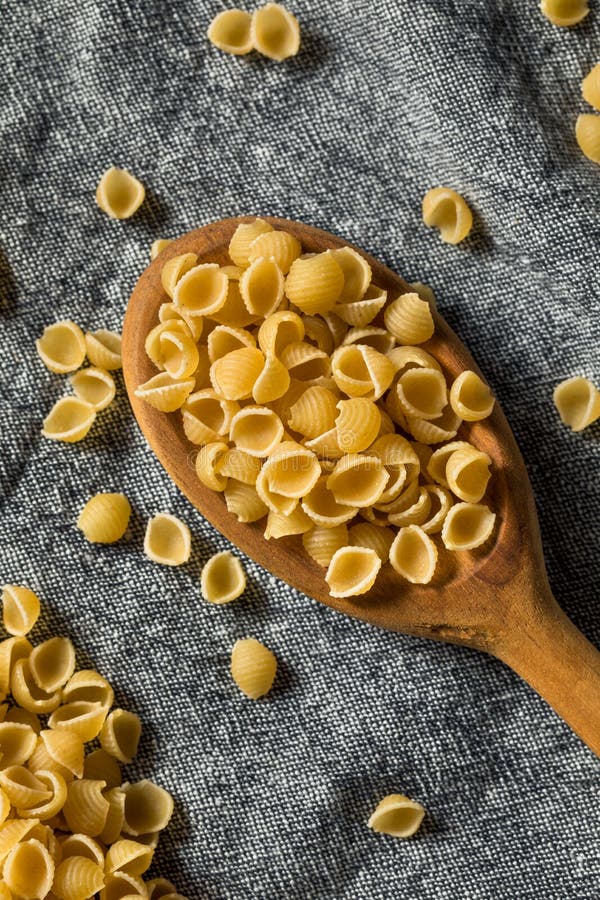 Dry Organic Macaroni Shells Stock Image - Image of nutrition ...