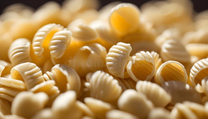 Dry Organic Macaroni Shells in a Pile Stock Illustration - Illustration ...