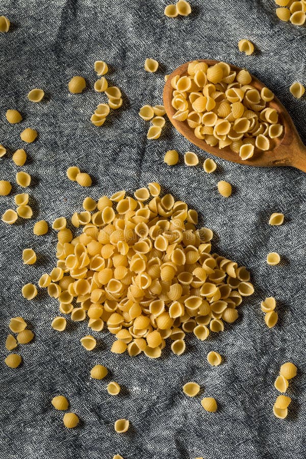 Dry Organic Macaroni Shells Stock Image - Image of nutrition ...