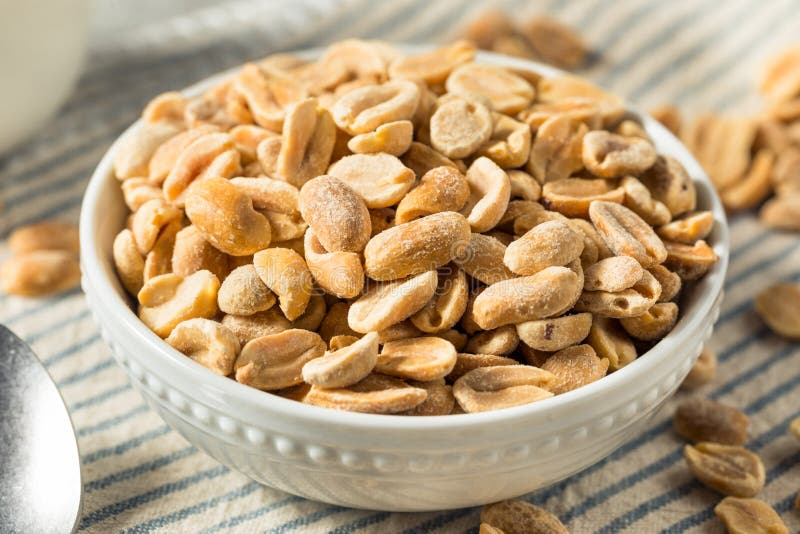 Dry Organic Roasted Peanuts Stock Photo - Image of nutrition, group ...