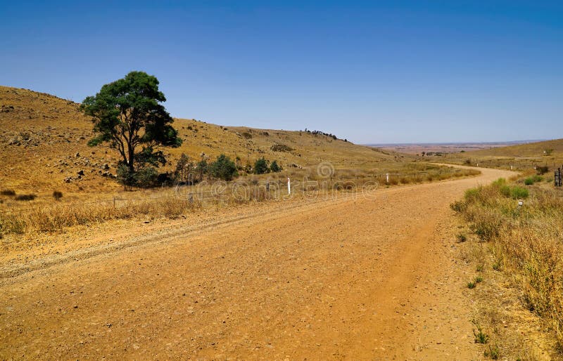 Dry Outback Road in Australia Stock Image - Image of aussie, scenic ...